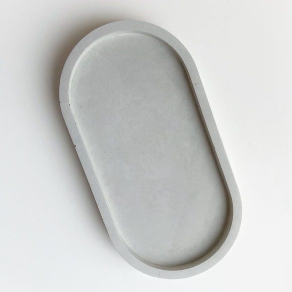 Hand Crafted | Accents | Concrete Catch All Tray New Light Grey Modern ...